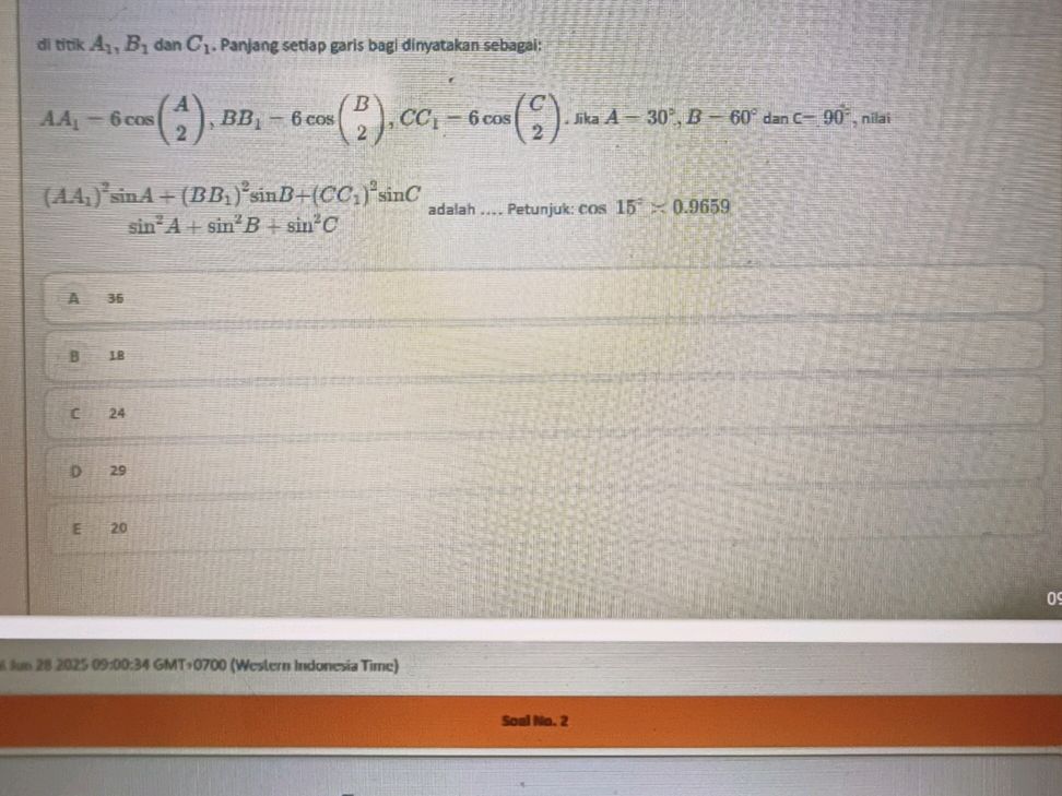 di titik A₁, B₁ dan C₁. Panjang setiap garis | StudyX