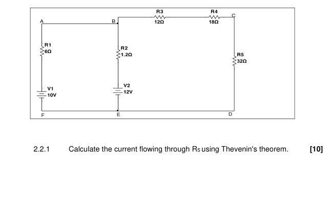 Calculate the current flowing through R5 | StudyX