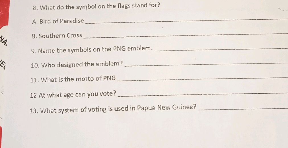 8. What do the symbol on the flags stand | StudyX