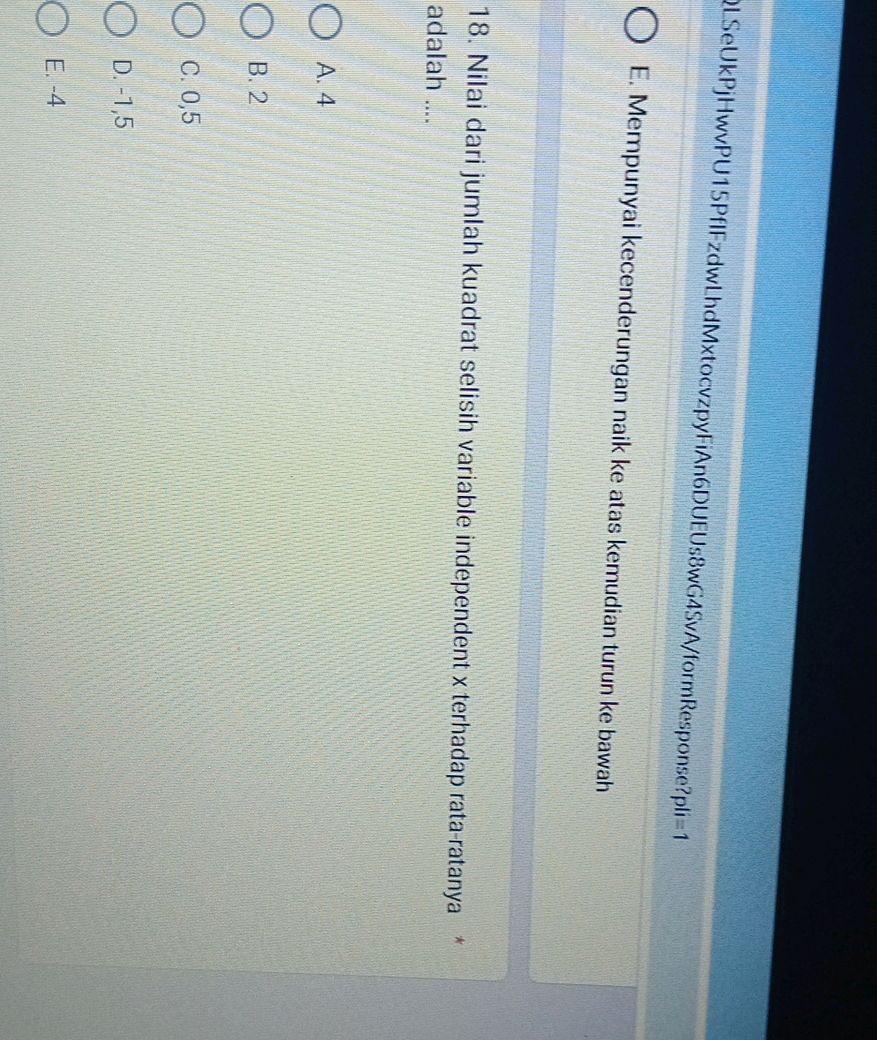 18. Nilai dari jumlah kuadrat selisih | StudyX