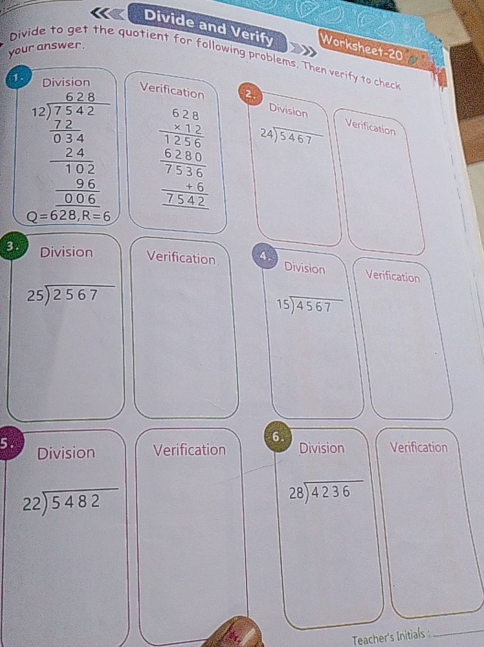 Divide to get the quotient for following | StudyX