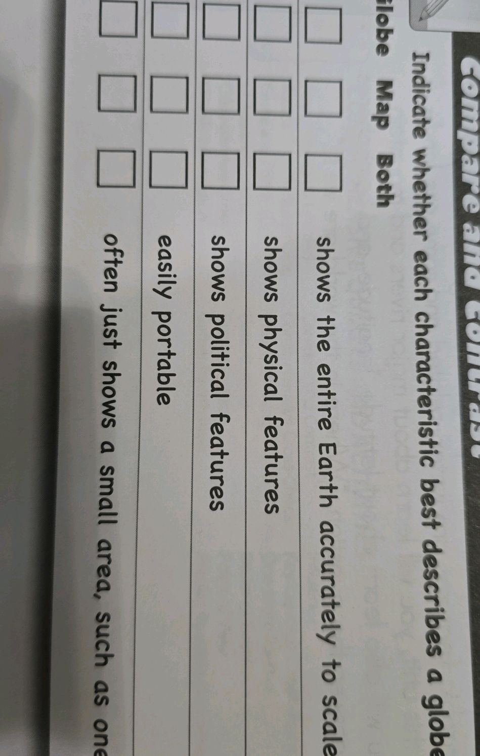 Indicate whether each characteristic best | StudyX