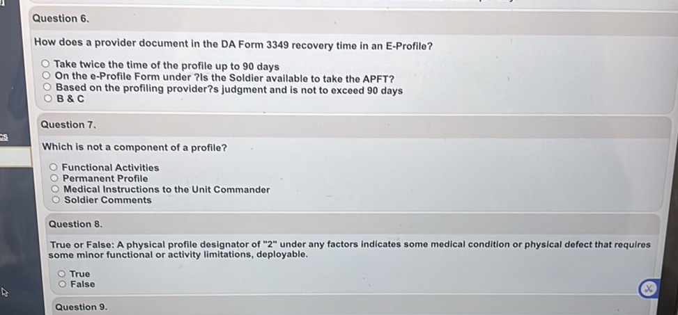 Question 6. How does a provider document in