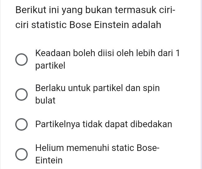 Berikut ini yang bukan termasuk ciri-ciri | StudyX