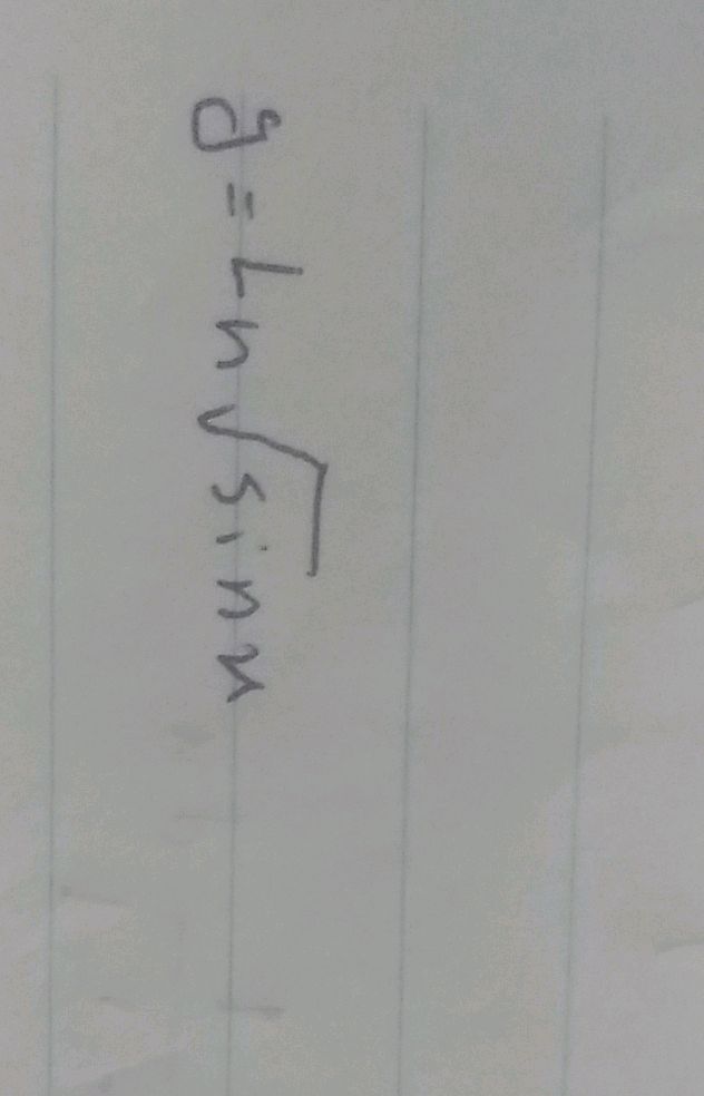 Derivative of y = ln√sin x | StudyX