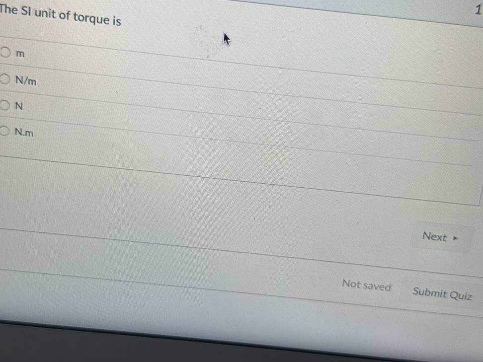 SI unit of torque | StudyX