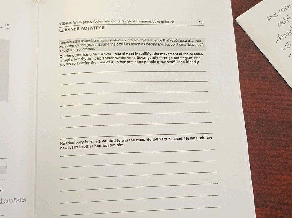 Combine the following simple sentences into | StudyX