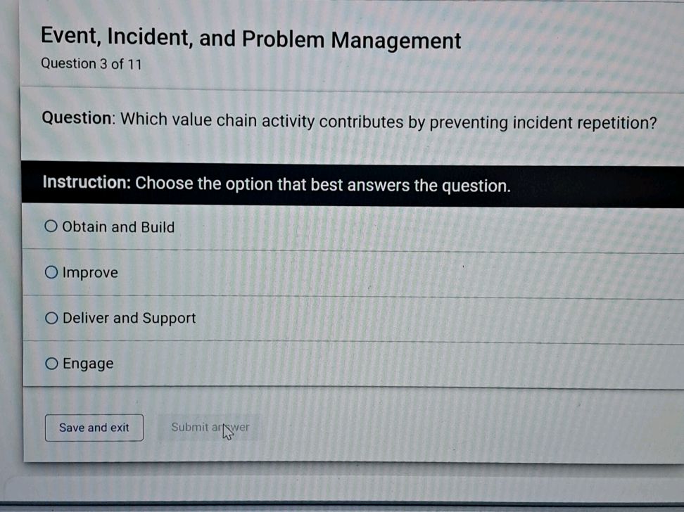 Question: Which value chain activity | StudyX