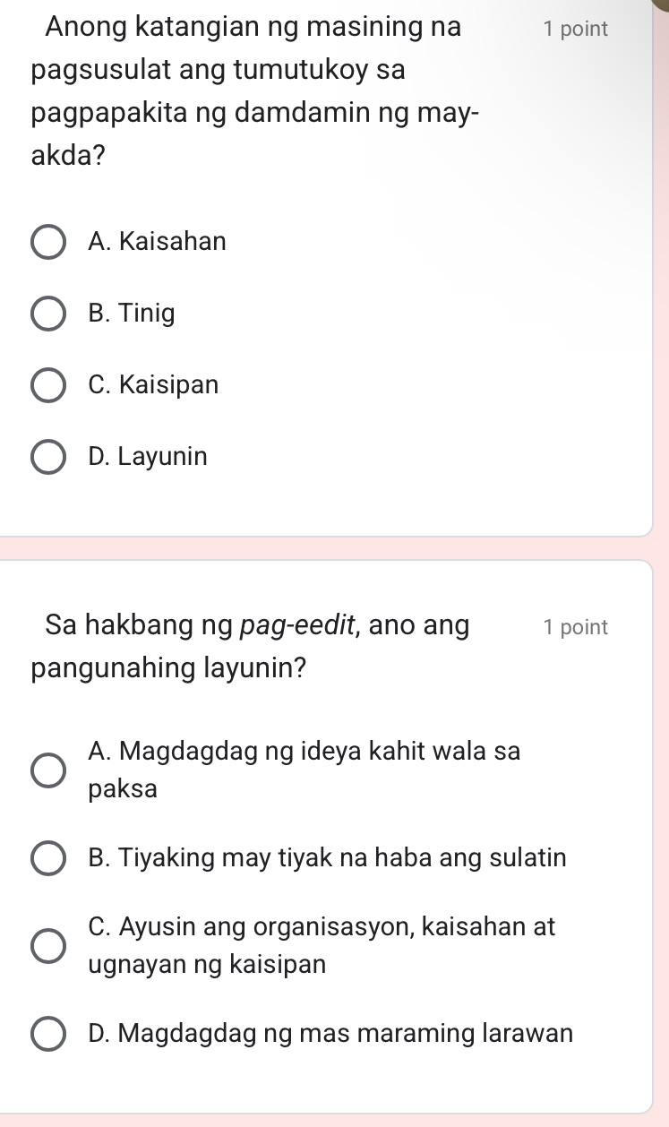 Anong katangian ng masining na pagsusulat | StudyX