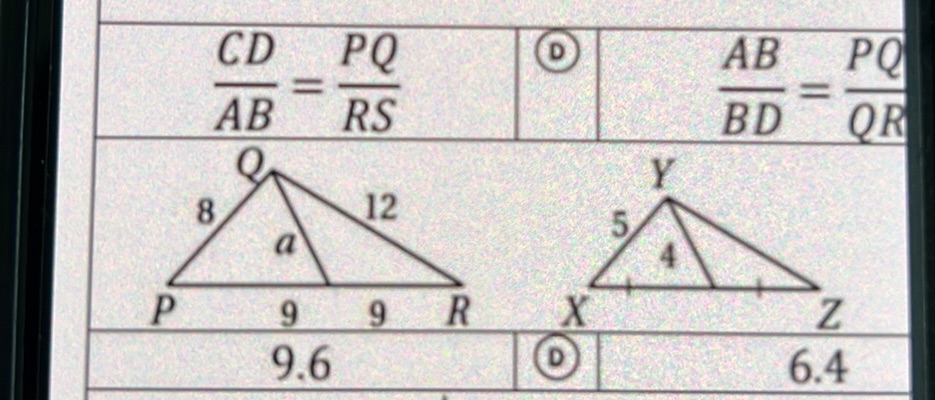The image contains two similar triangles | StudyX