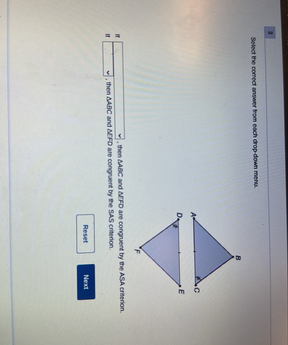 Select the correct answer from each | StudyX