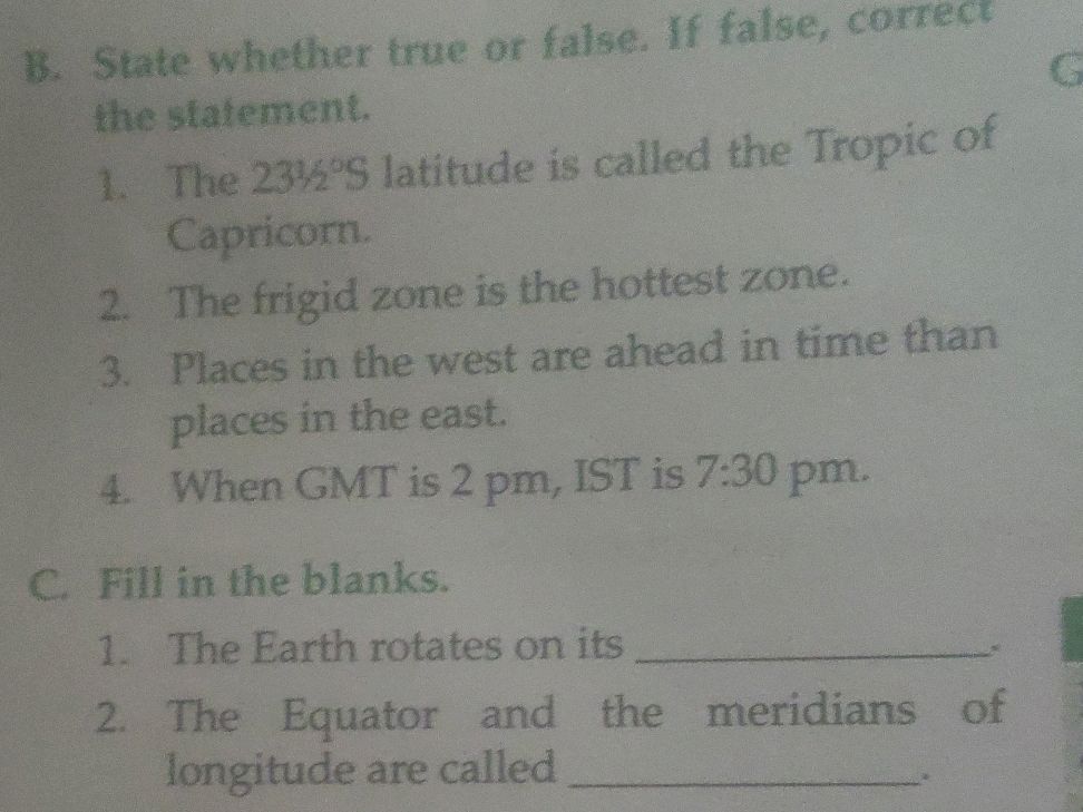 B. State whether true or false. If false, | StudyX