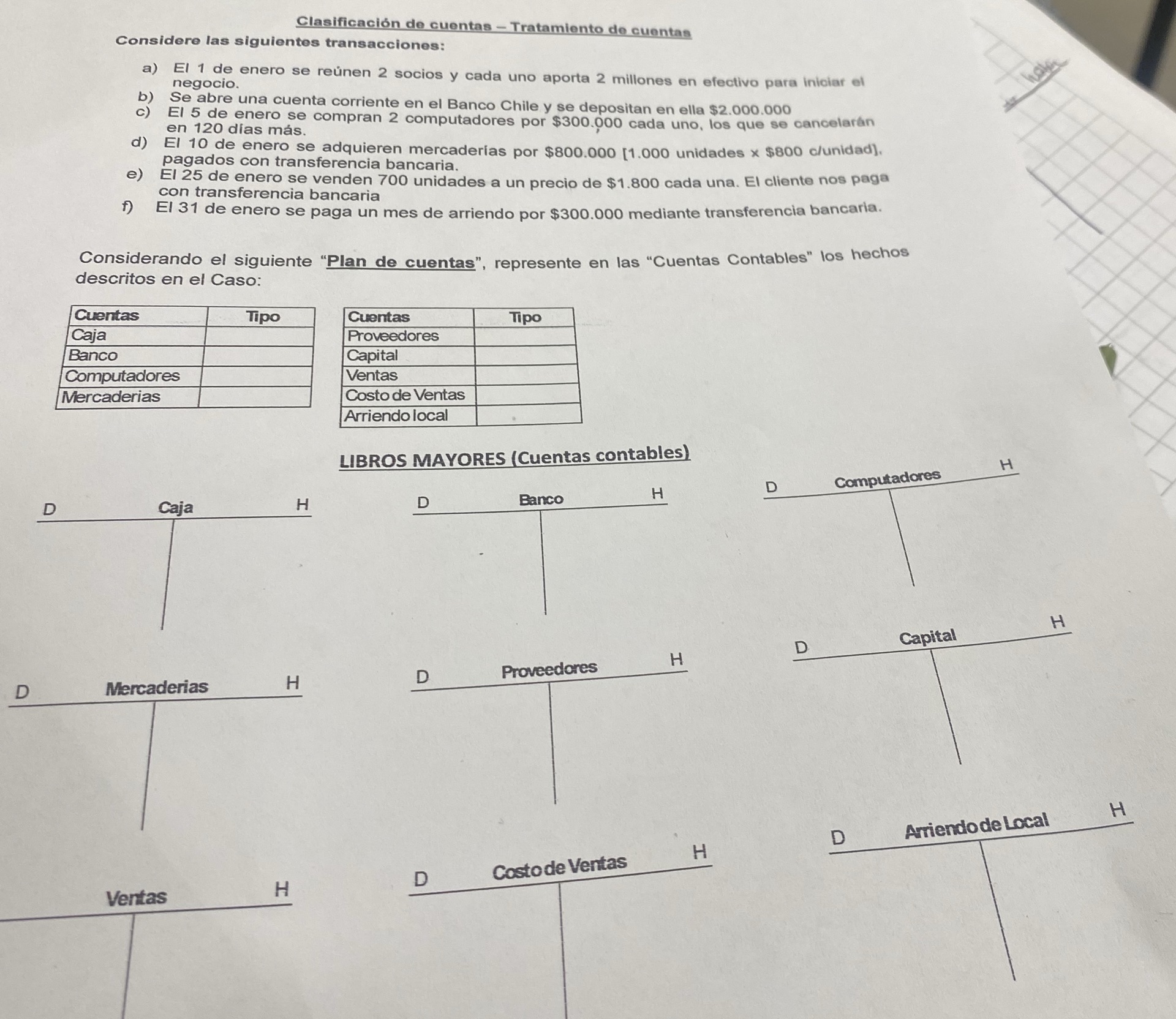 Consider the following transactions: a) | StudyX