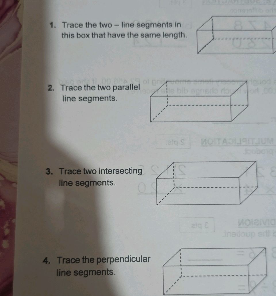 1. Trace the two - line segments in this box | StudyX