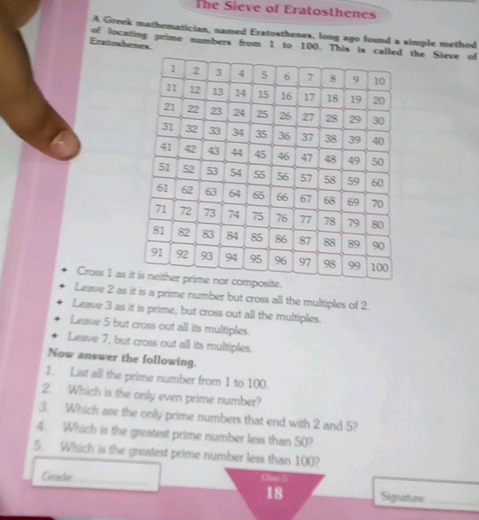 1. List all the prime number from 1 to 100. | StudyX
