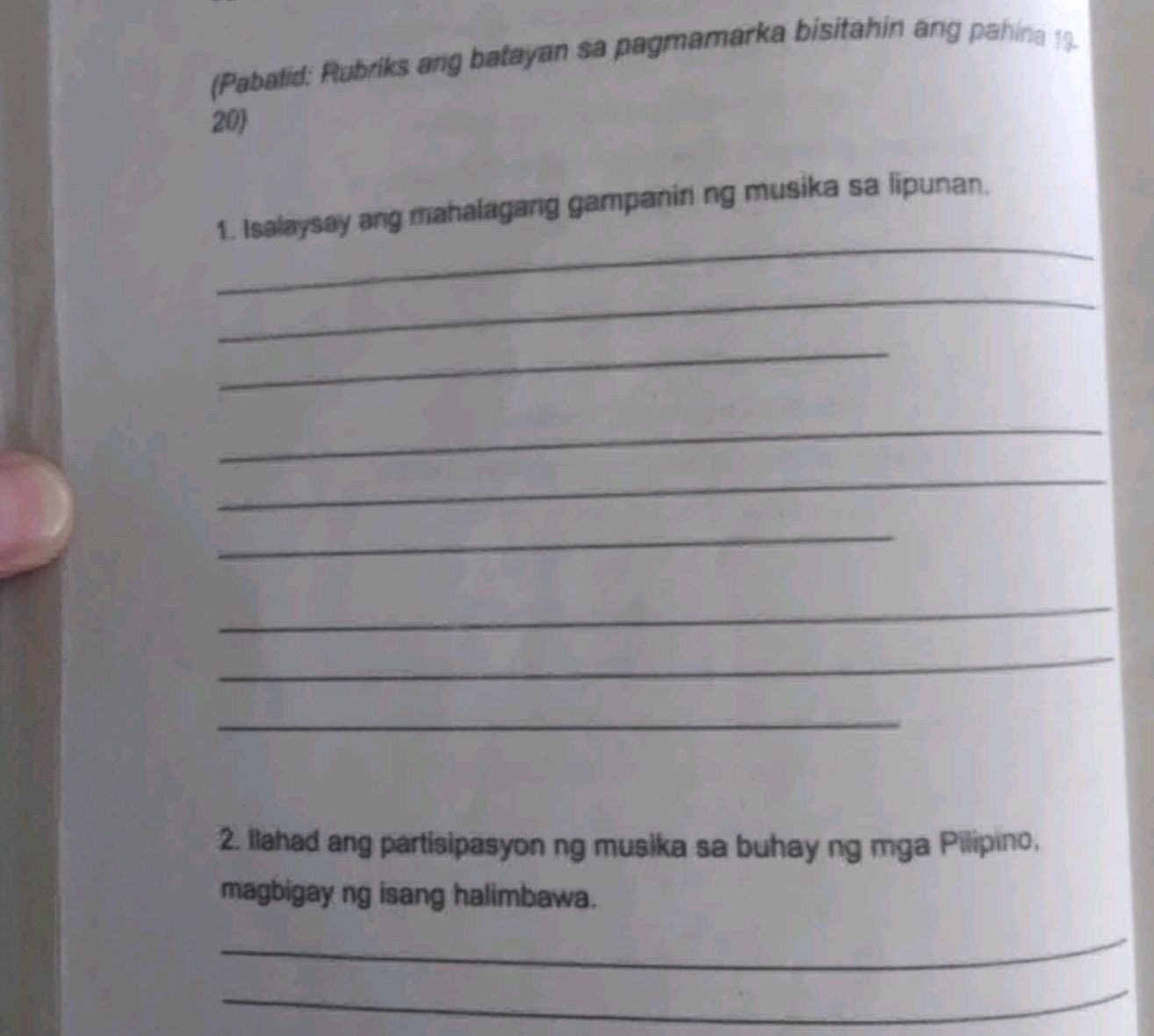 (Pabatid: Rubriks ang batayan sa pagmamarka | StudyX