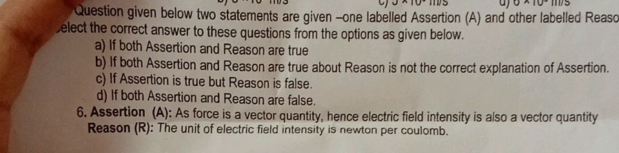 Question given below two statements are | StudyX