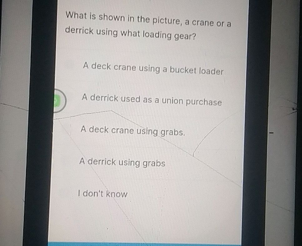 What is shown in the picture, a crane or a | StudyX