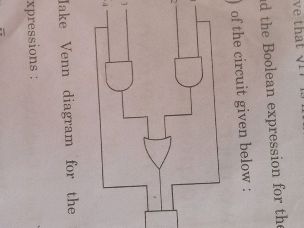 Find the Boolean expression for the circuit | StudyX