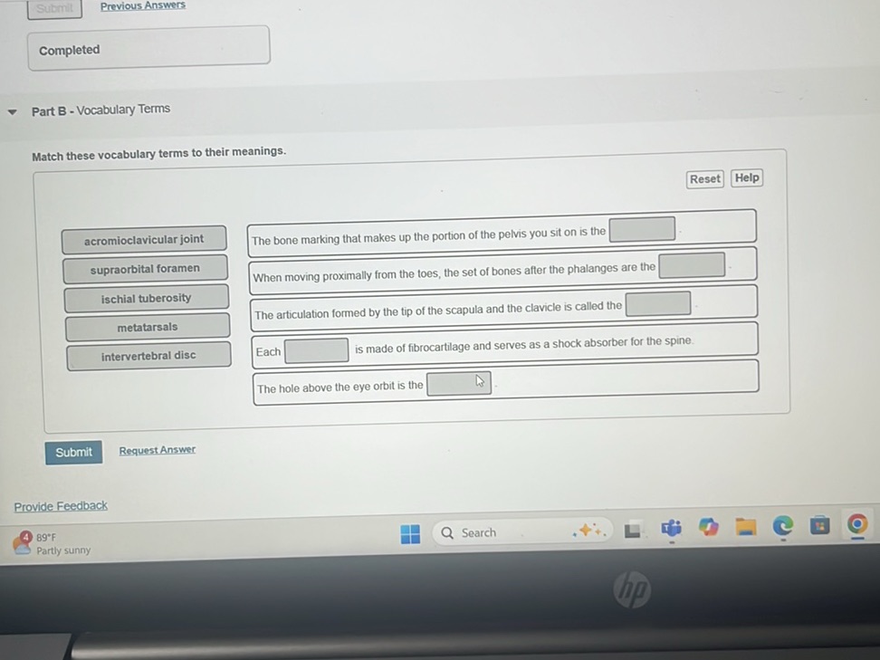 Match these vocabulary terms to their | StudyX