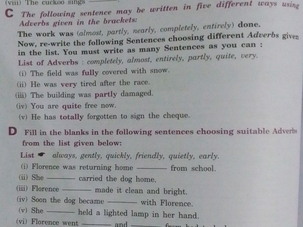 C The following sentence may be written in | StudyX