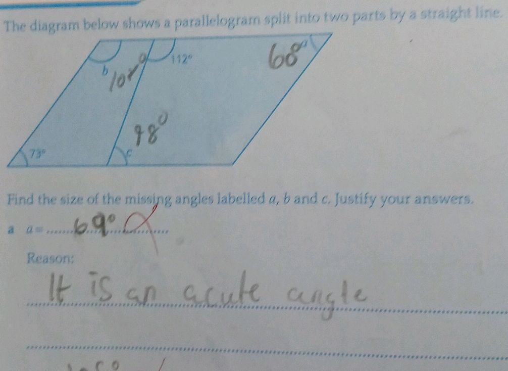 The diagram below shows a parallelogram | StudyX