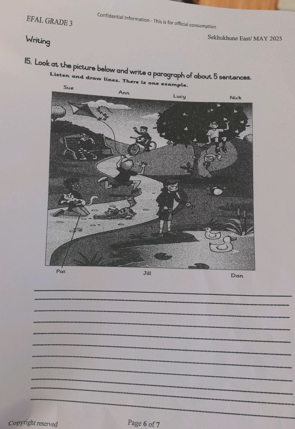 15. Look at the picture below and write a | StudyX