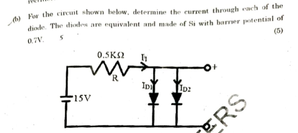 (b) For the circuit shown below, determine | StudyX