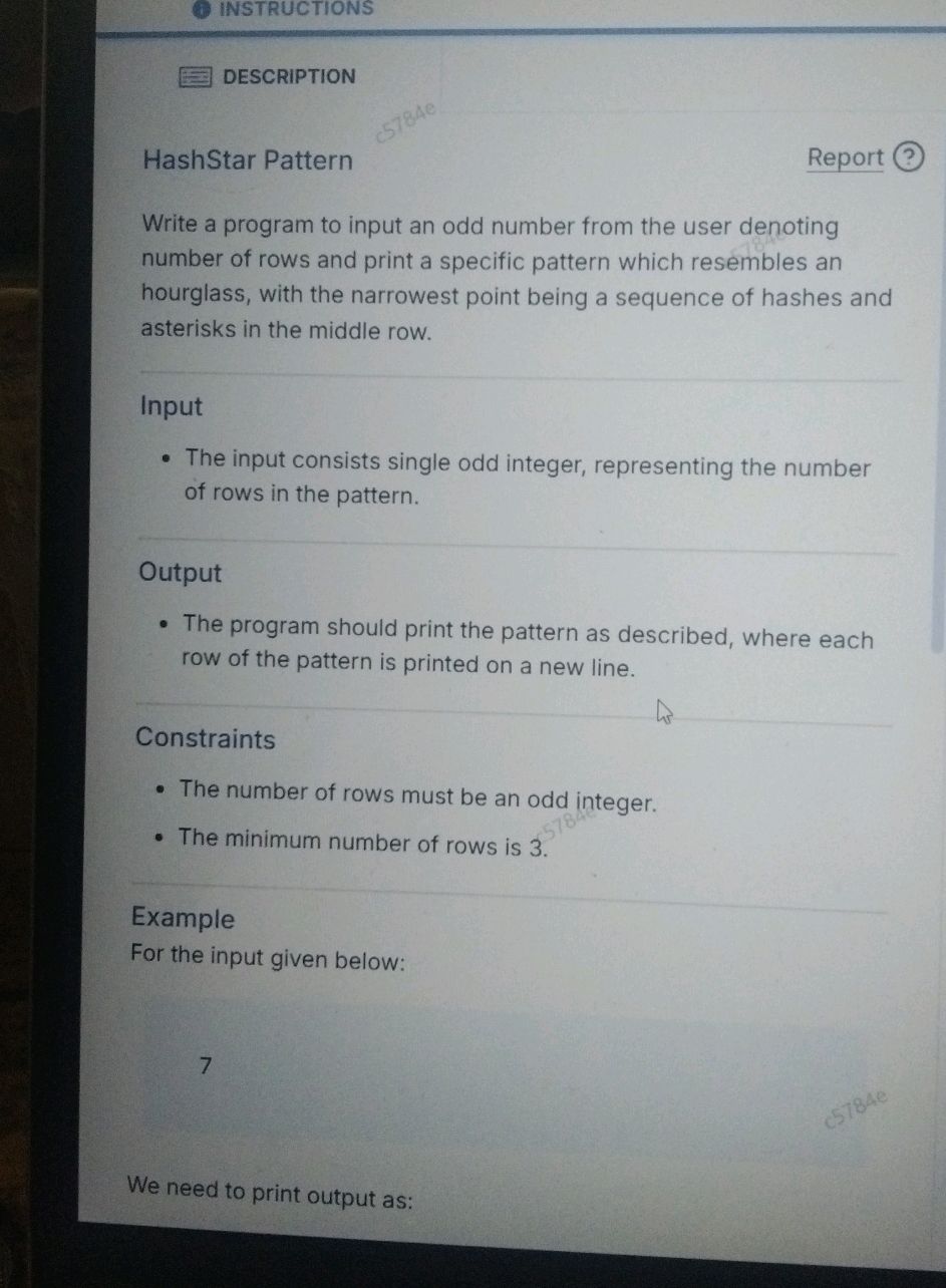 Write a program to input an odd number from | StudyX