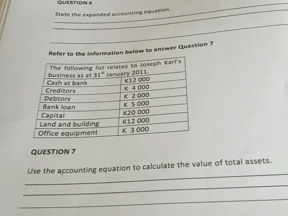 Refer to the information below to answer | StudyX