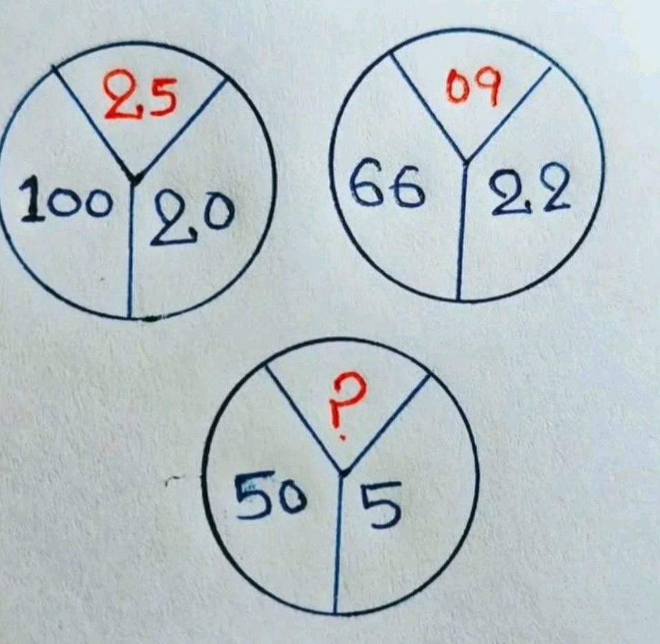 Find the missing number. Circles with | StudyX