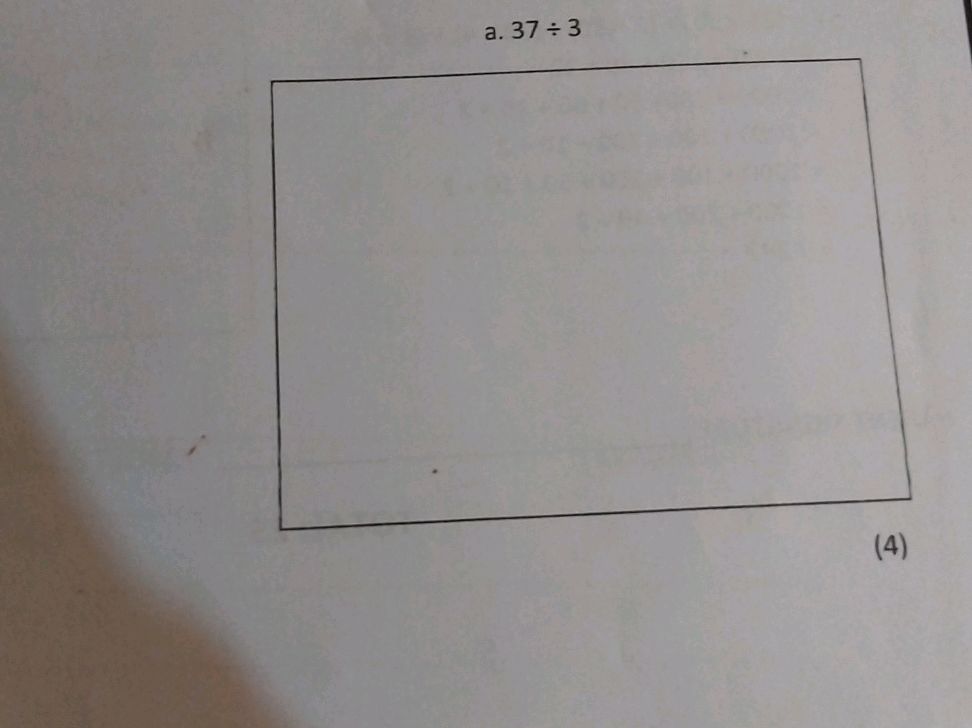 Dividing 37 by 3 | StudyX