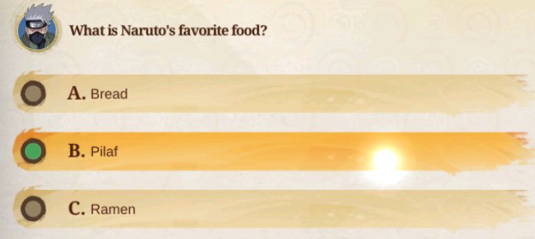 What is Naruto's favorite food? A. Bread B. | StudyX