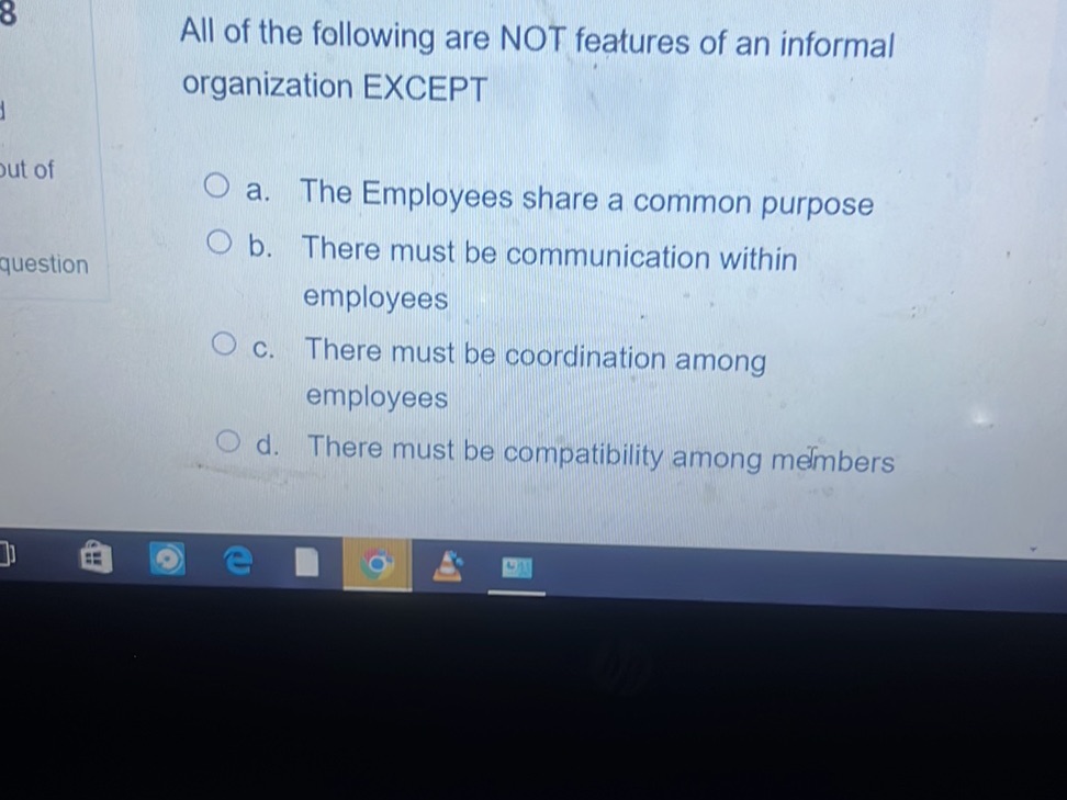All of the following are NOT features of an