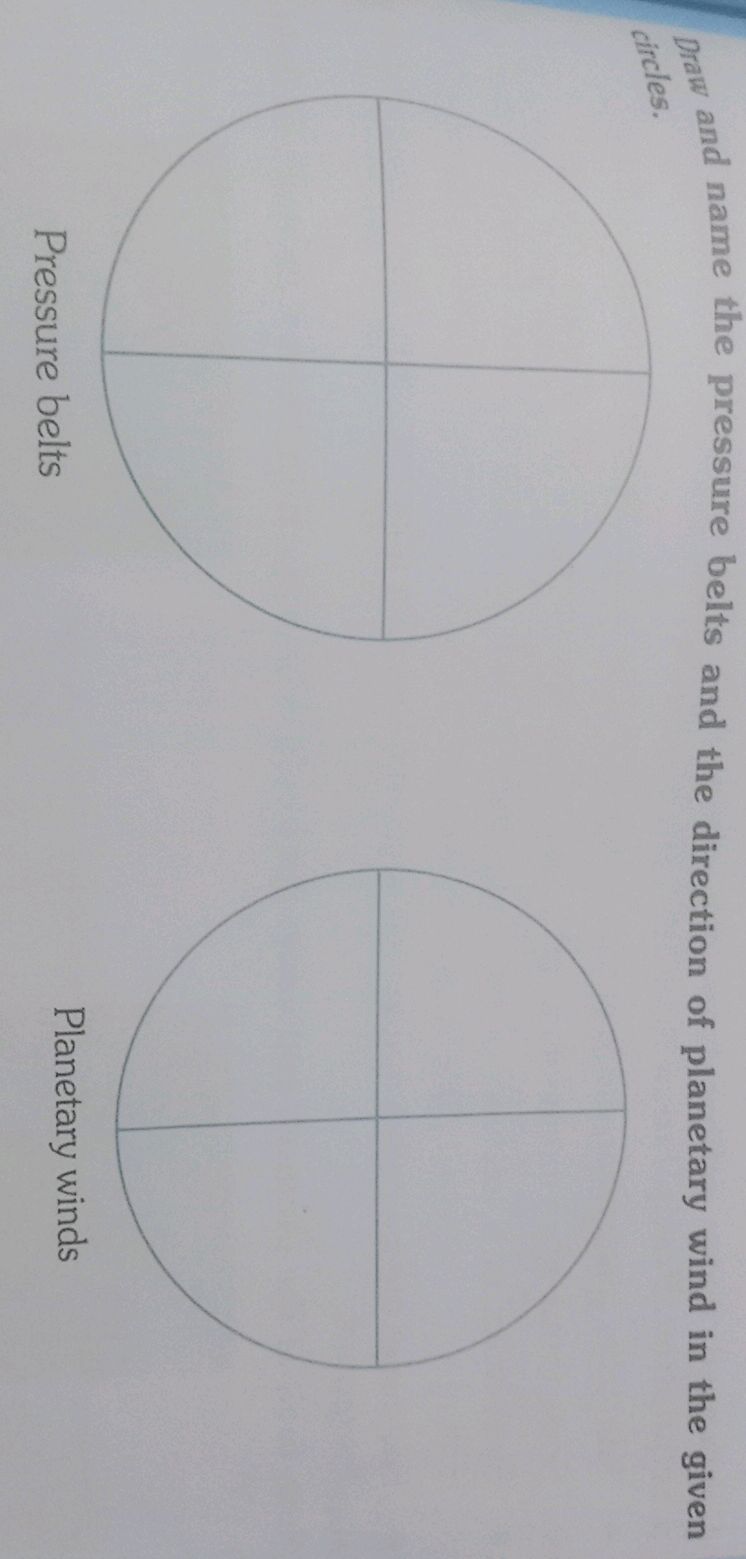 Draw and name the pressure belts and the | StudyX