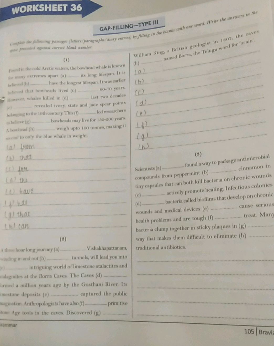 Complete the following passages | StudyX