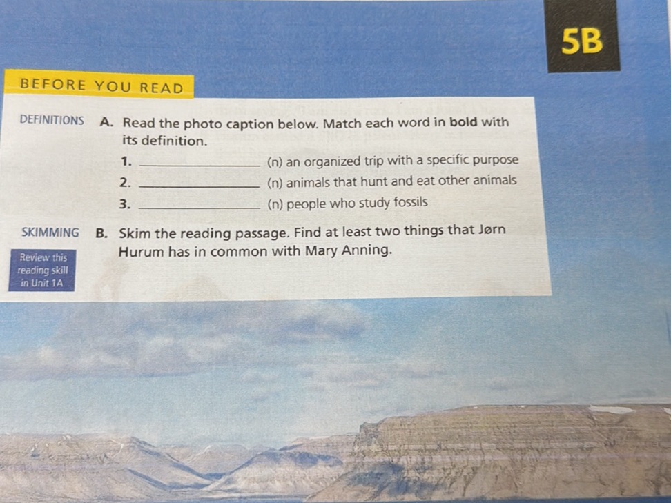 A. Read the photo caption below. Match each | StudyX