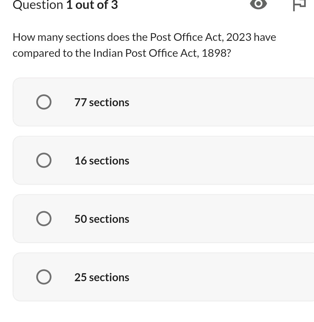 How many sections does the Post Office Act, | StudyX