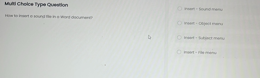 How to insert a sound file in a Word | StudyX