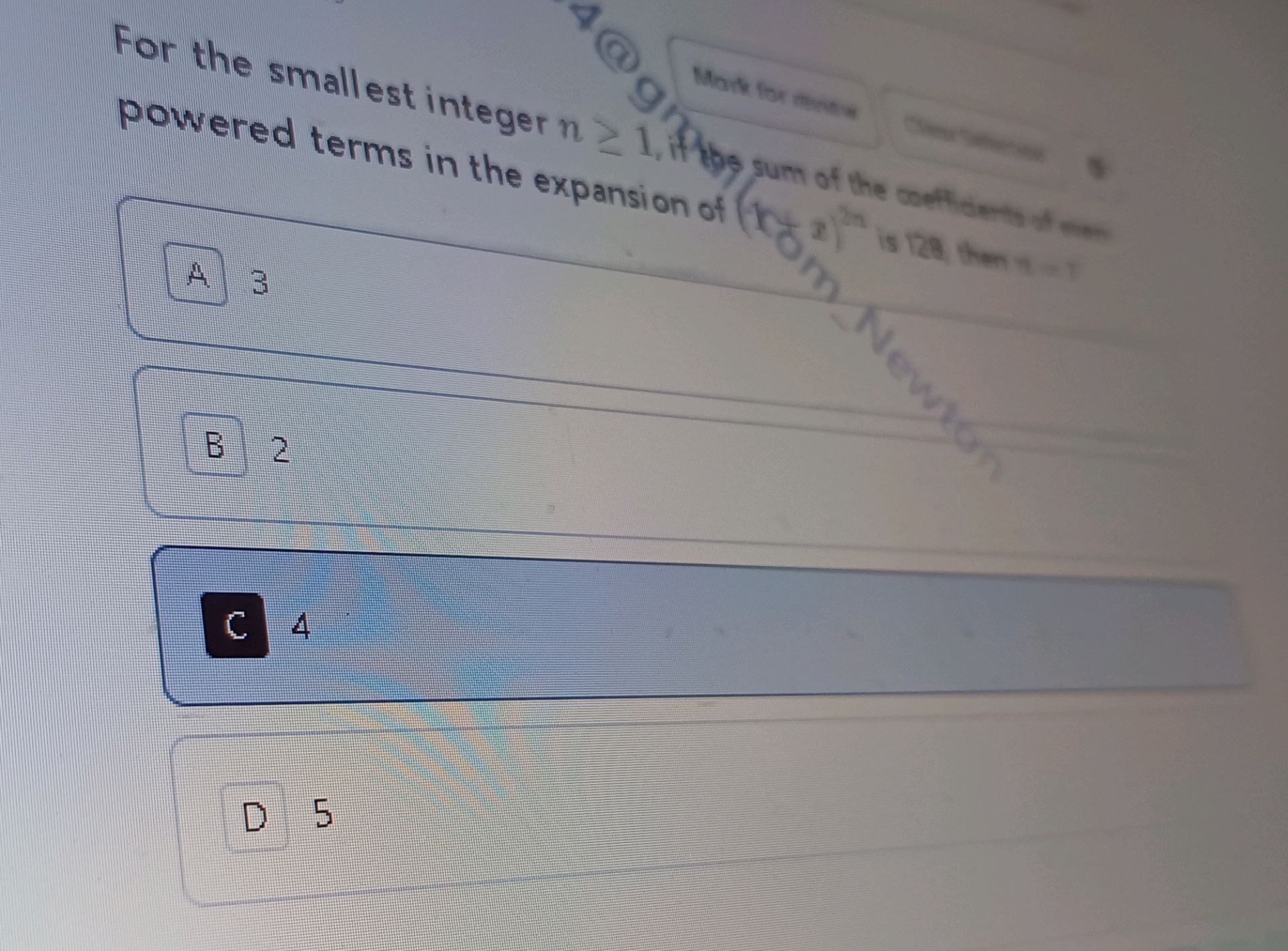 For the smallest integer \(n 1\), if the | StudyX