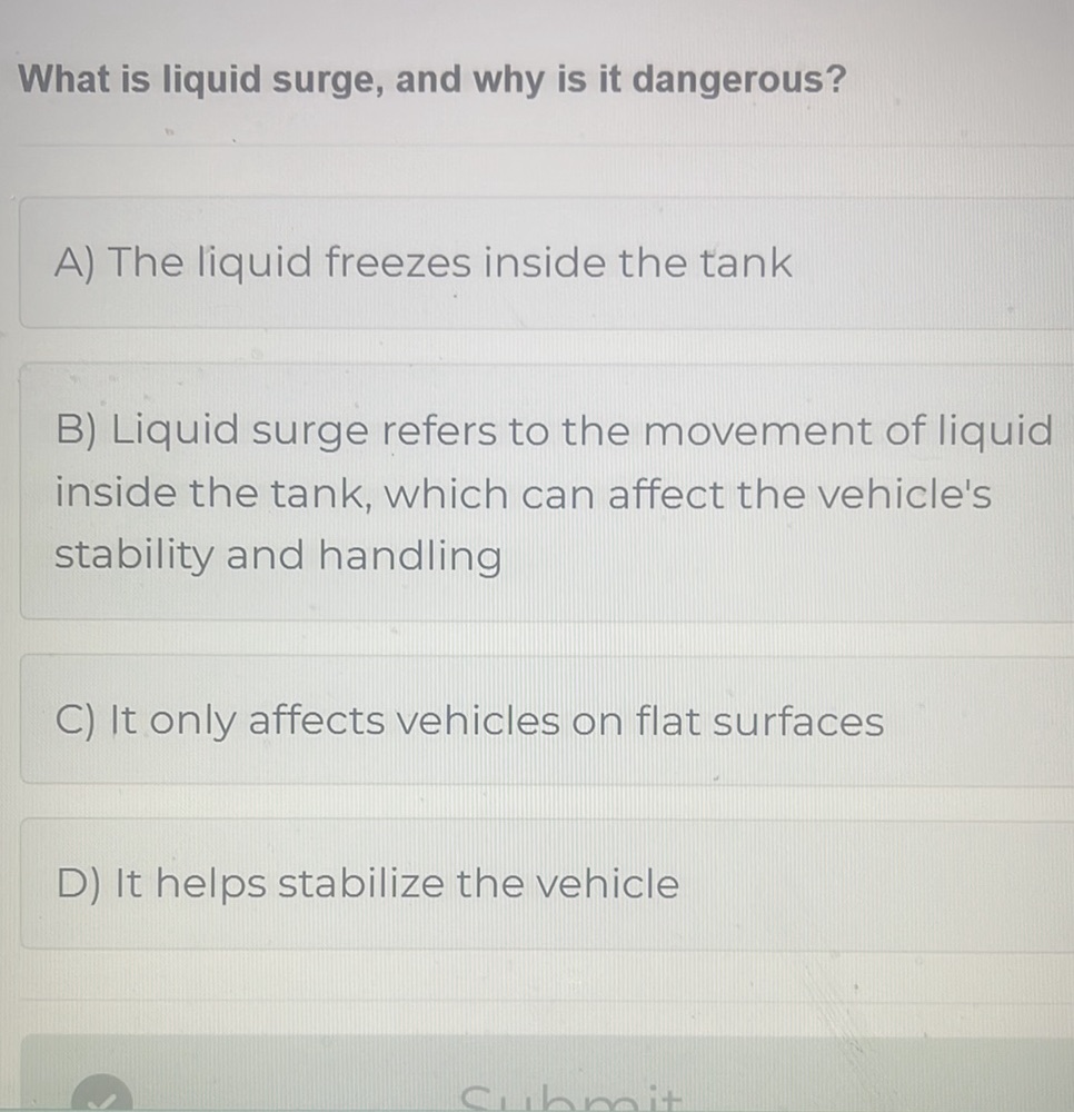 What is liquid surge, and why is it | StudyX