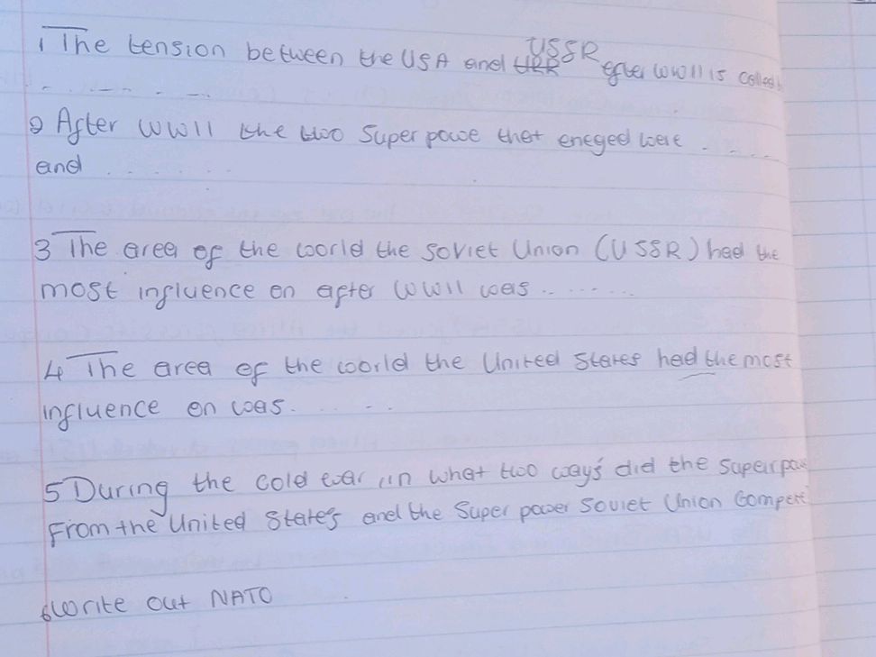 1 The tension between the USA and USSR after | StudyX