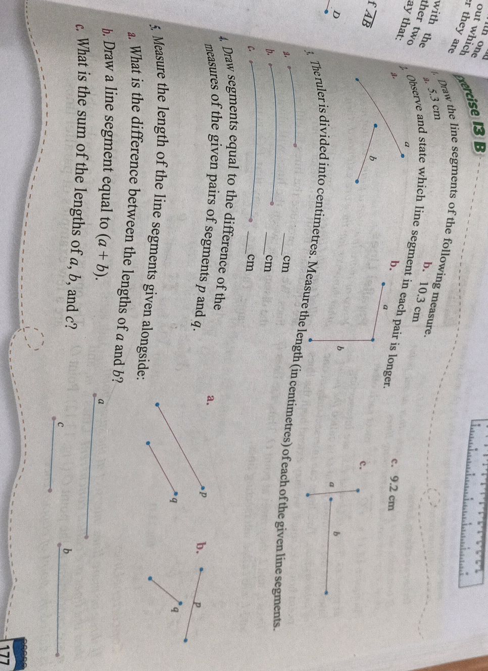 1. Draw the line segments of the following | StudyX
