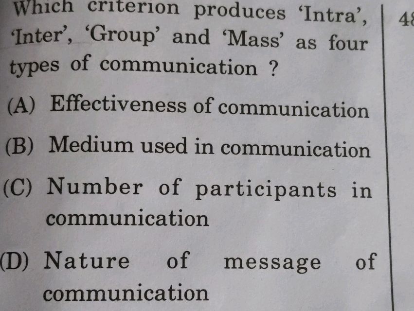 Which criterion produces 'Intra', 'Inter',