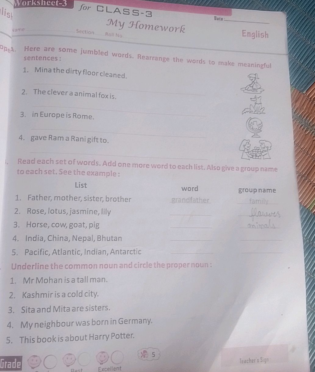 Here are some jumbled words. Rearrange the | StudyX