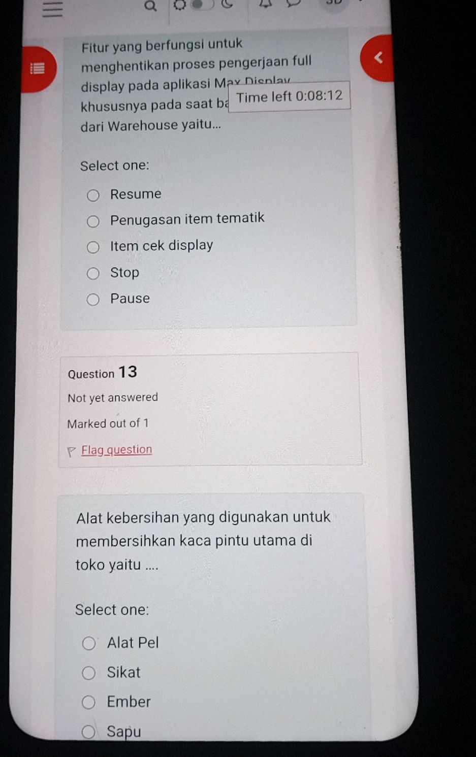 Fitur yang berfungsi untuk menghentikan | StudyX