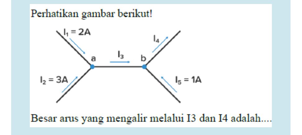 Perhatikan gambar berikut! $I_1 = 2A$ $I_2 | StudyX