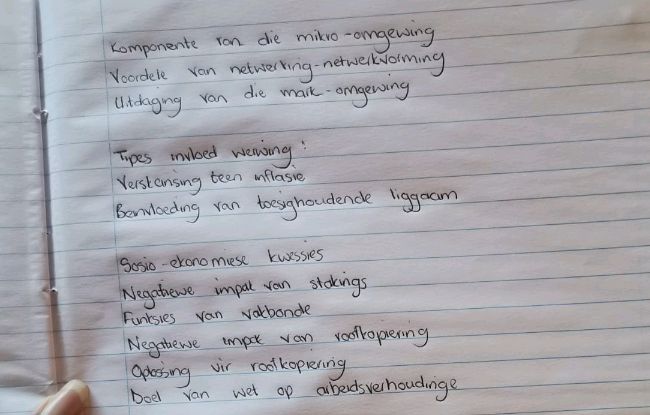 Komponente van die mikro-omgewing Voordele | StudyX