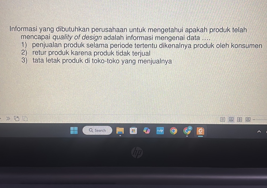 Informasi yang dibutuhkan perusahaan untuk | StudyX