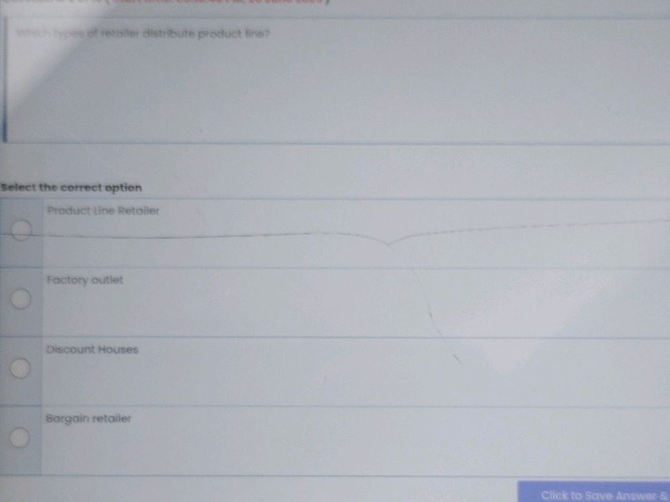 Which types of retailer distribute product | StudyX